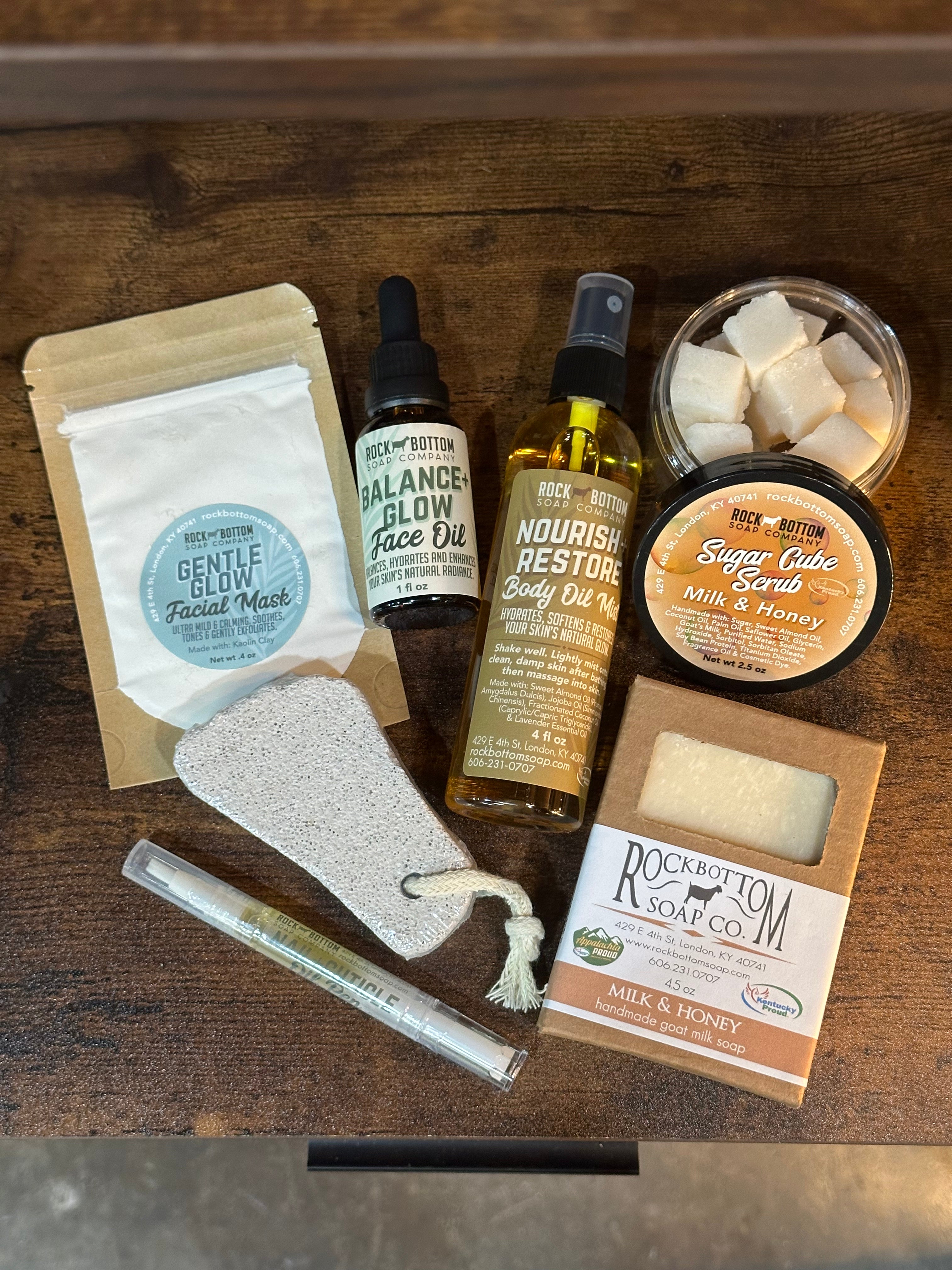 Nourish + Restore Luxury Skincare Gift Box – Rock Bottom Soap